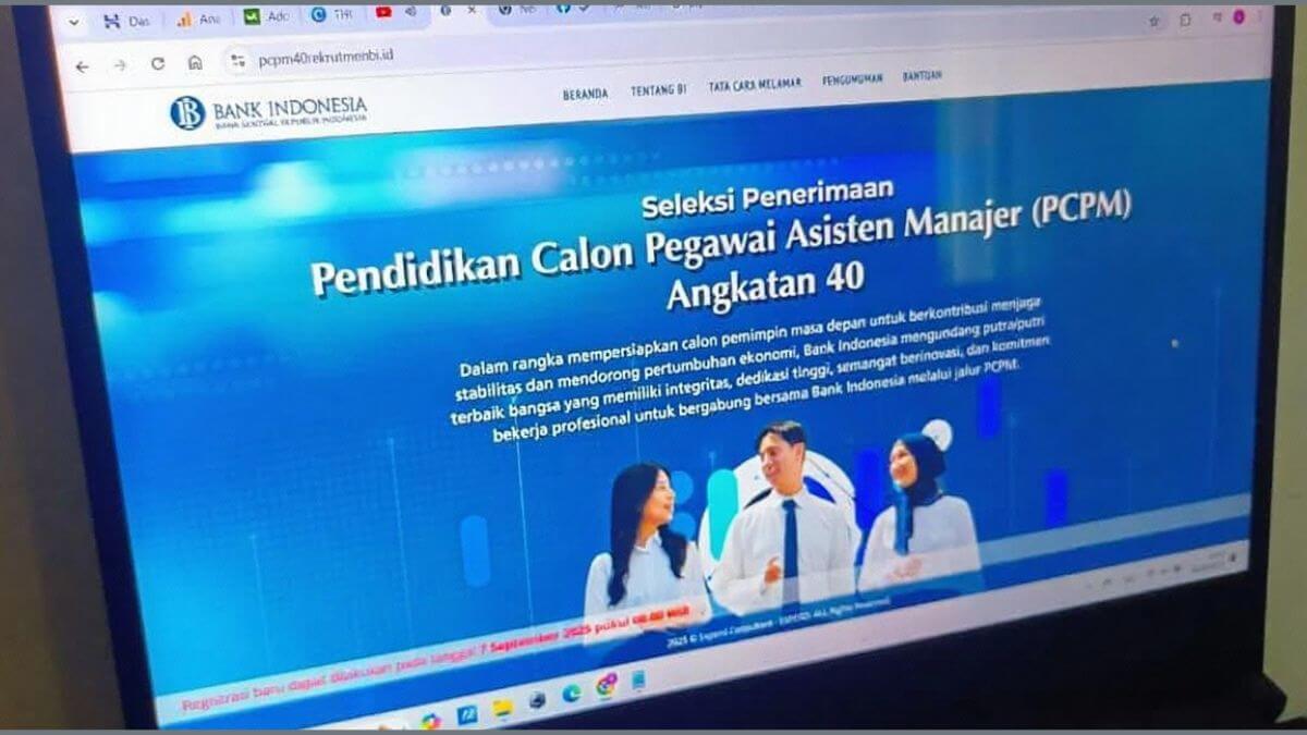 Ini Syarat dan Cara Daftar PCPM 40 BI, Pendaftaran 7-12 September 2025 - lemburanyar.id